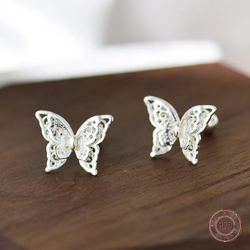 925-Sterling-Silver-Butterfly-Insect-Stud-Earrings-for-Women-Cute ...