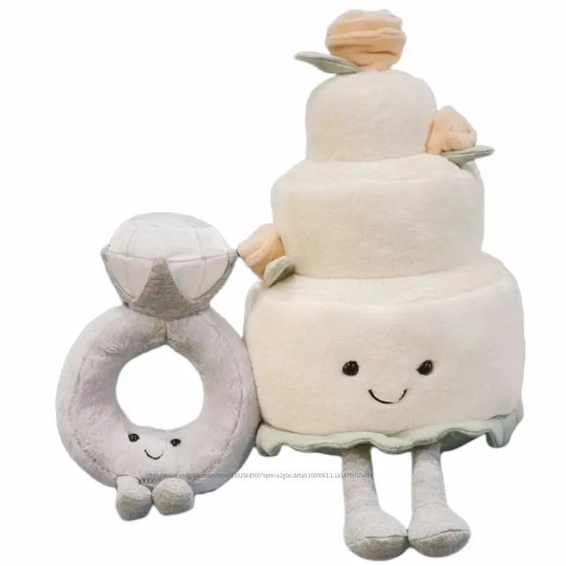 Funny-Proposal-Set-Stuffed-Cake-Ring-Shape-Plush-Toys-Cute-Ice-Cream ...