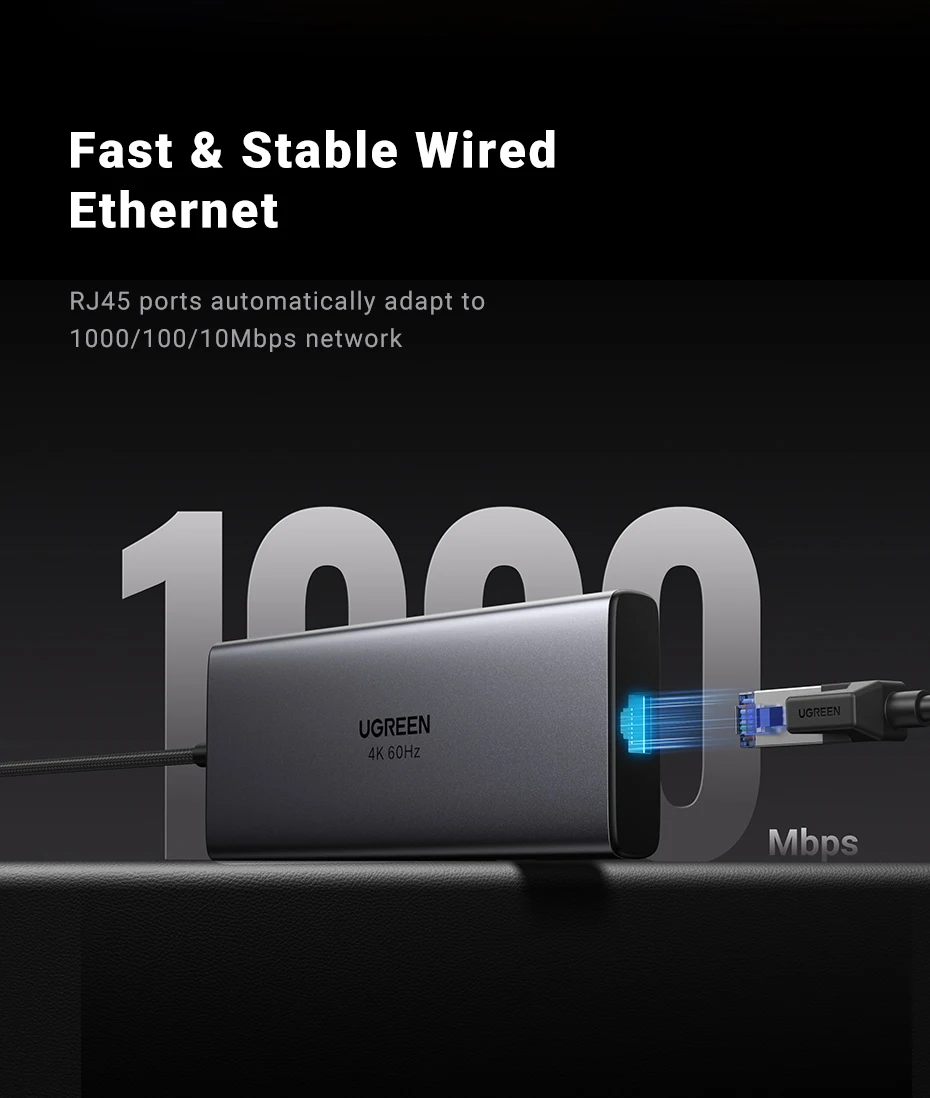 UGREEN Revodok 9-в-1 USB-концентратор для ноутбуков | AliExpress