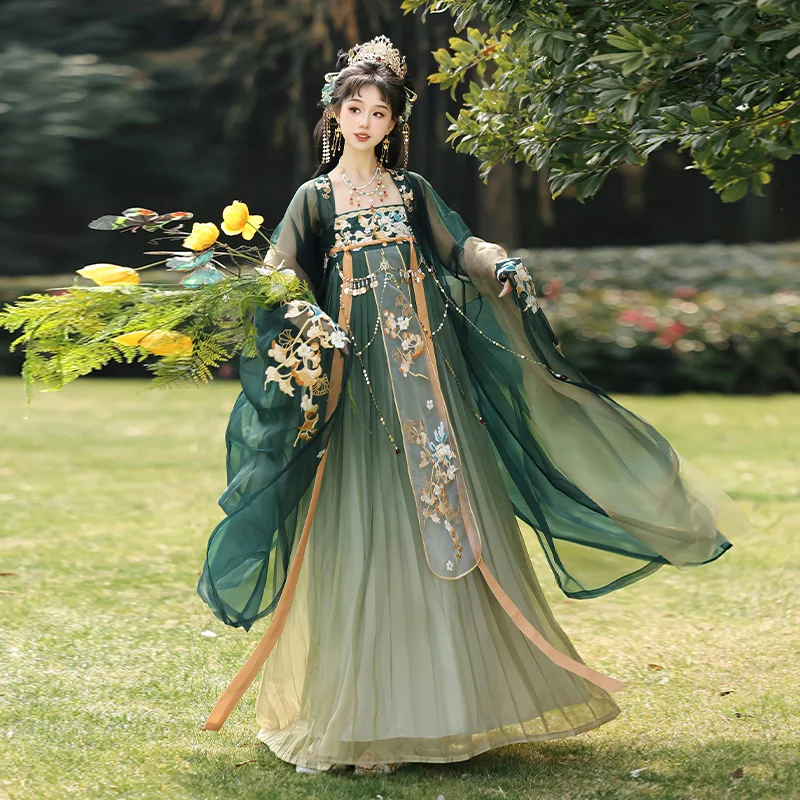 Vestido Hanfu para mujer, conjunto Hanfu tradicional chino antiguo ...