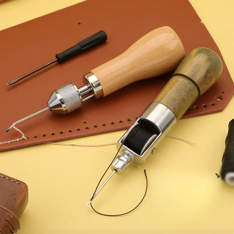 DIY Hand Sewing Machine Waxed Thread for Leather Leather Sewing Tool ...