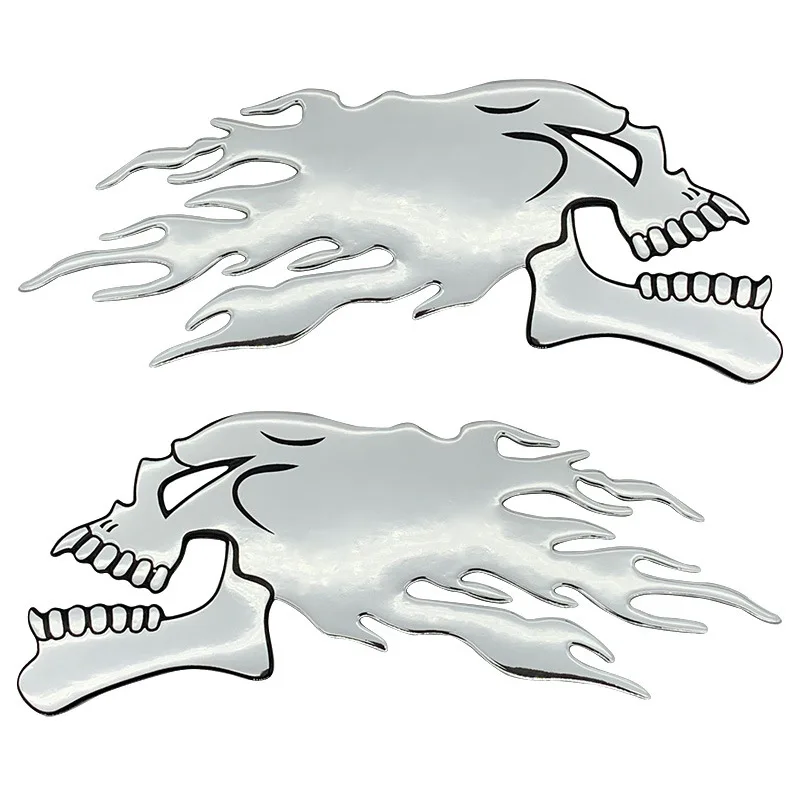 Flaming Skull Decals