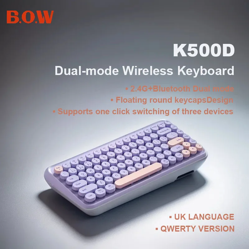 B-O-W-K500D-Bluetooth-Wireless-Tone-Keyboard-Floating-Round-Keycaps ...