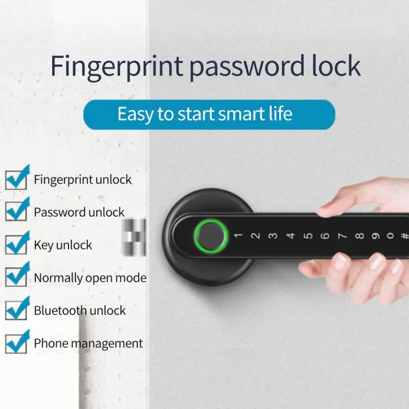 TTlock-Smart-Fingerprint-Password-Door-Lock-Bluetooth-Handle-Lock ...