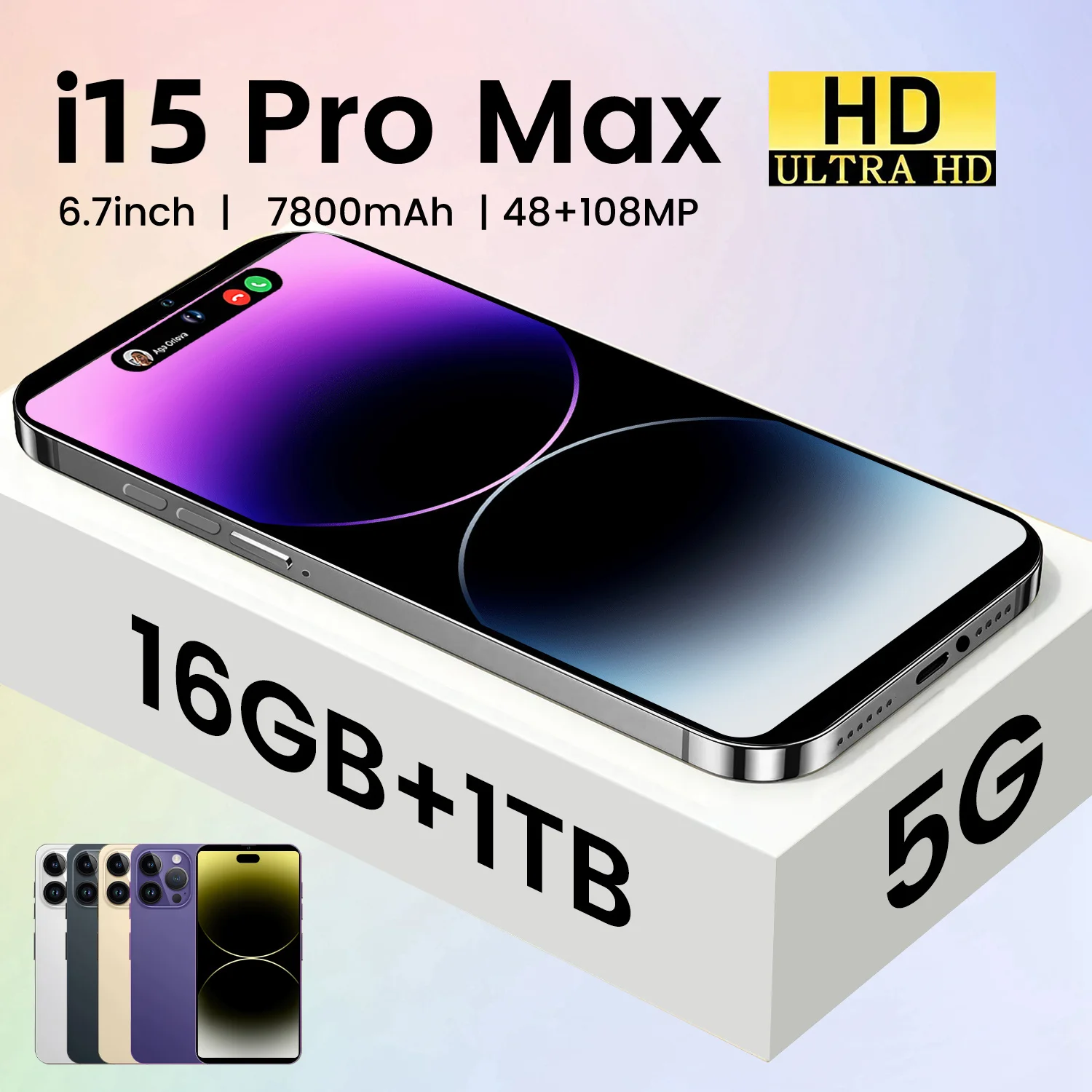 Smartphone-de-Desbloqueio-de-Impress-es-Digitais-I15-Pro-Max-Tela-Cheia-6-7-Polegada ...