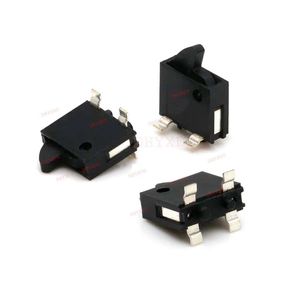 10pcs 4 Pin Mini Slide Switch Reset Micro Toggle Switch Miniature Switch Limit Vertical Black ...