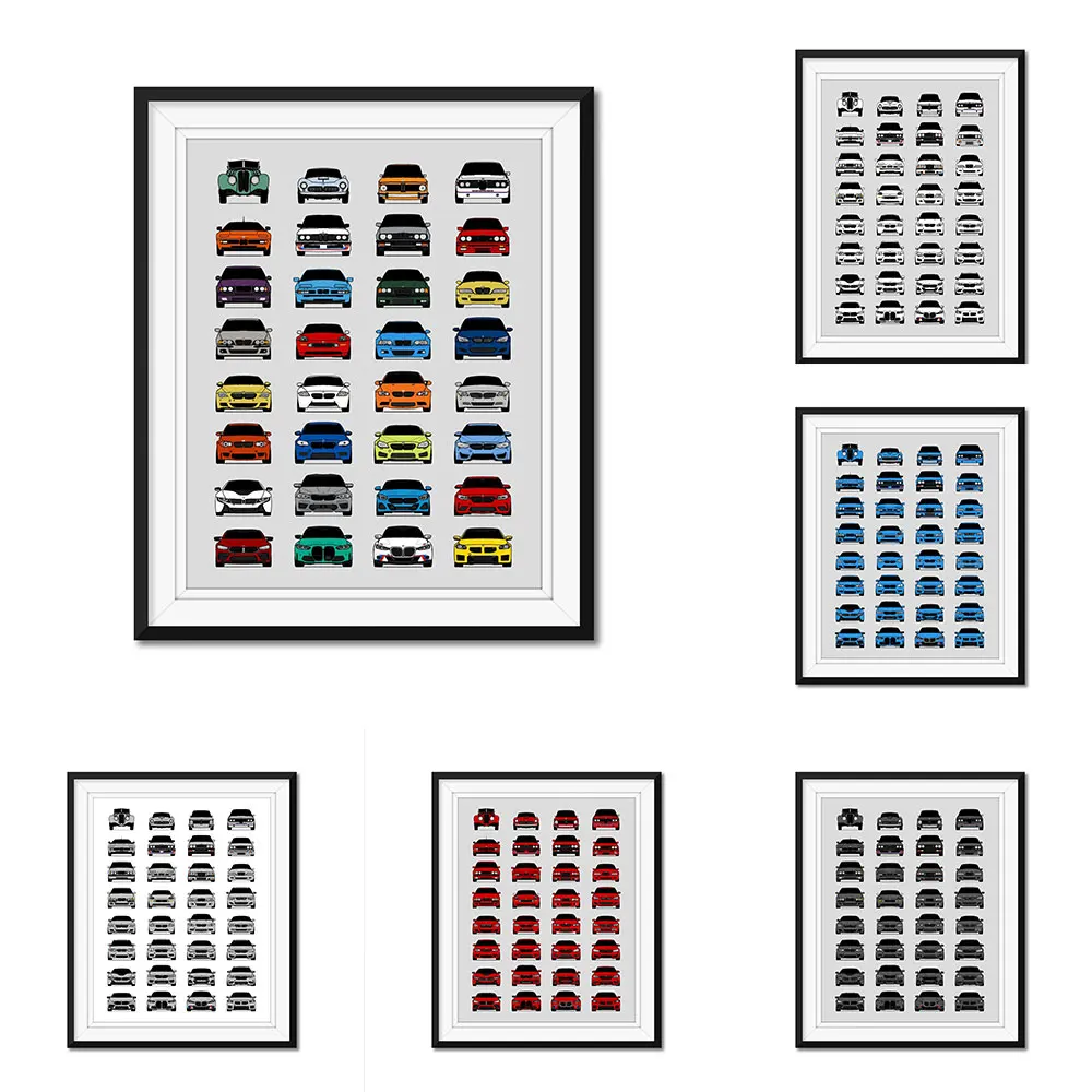 Car-History-and-Evolution-Inspired-Car-Poster-Print-Wall-Art-Best-of ...