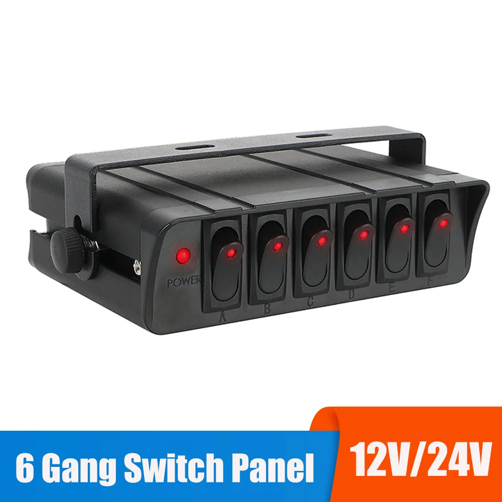 24V-12V-6-Buttons-Switch-Panel-With-30A-Fuse-Blade-Indicator-Car-Lights ...