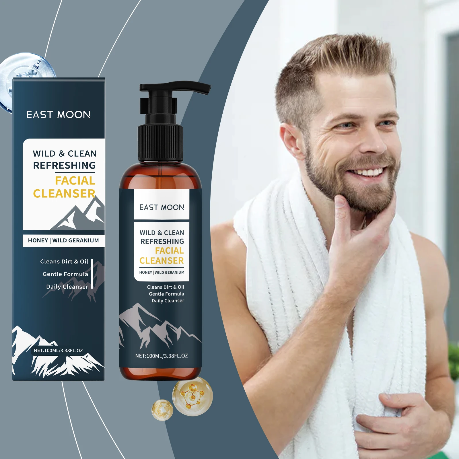 Men'S Nourishing Face Cleanser, Gently Cleanses Skin, Refreshing Oil ...