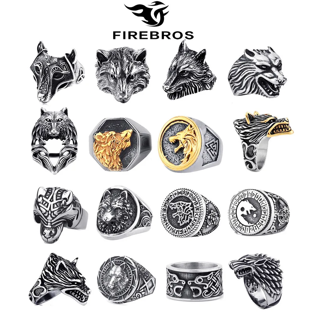 FIREBROS-2023-New-Retro-Vintage-Punk-Women-Men-Animal-Totem-Wolf-Head ...