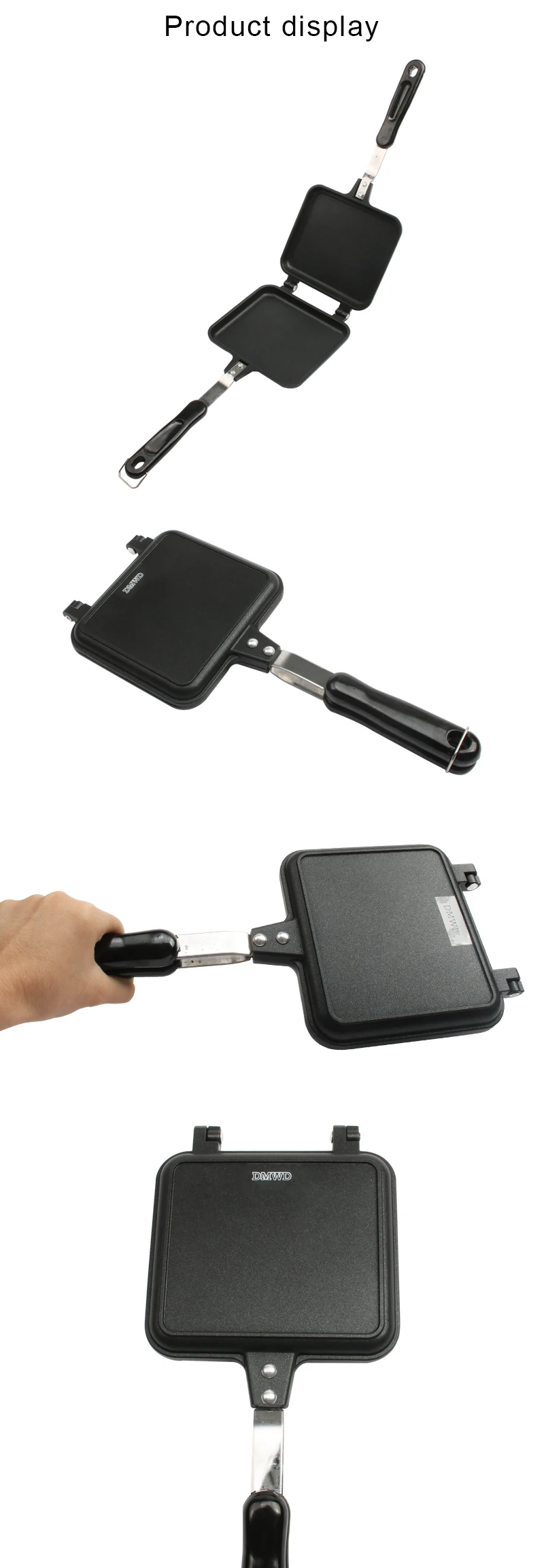 Gas Non Stick Sandwich Maker Iron Bread Toast Breakfast Machine Waffle ...