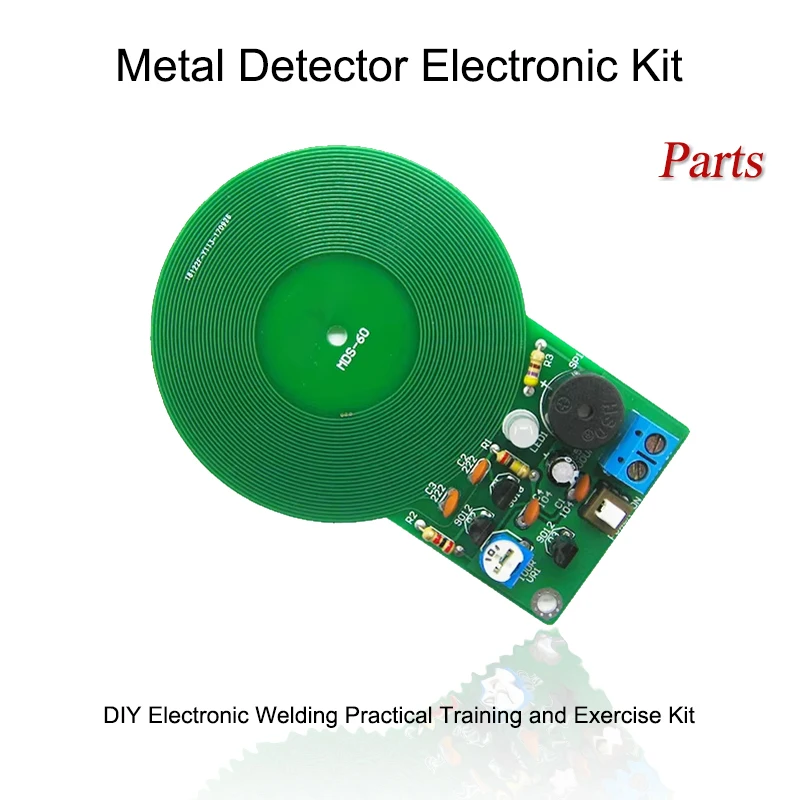 JS-60 DIY Metal Detector Kit DIY Electronic Welding Kit DC 3V-5V 60MM ...