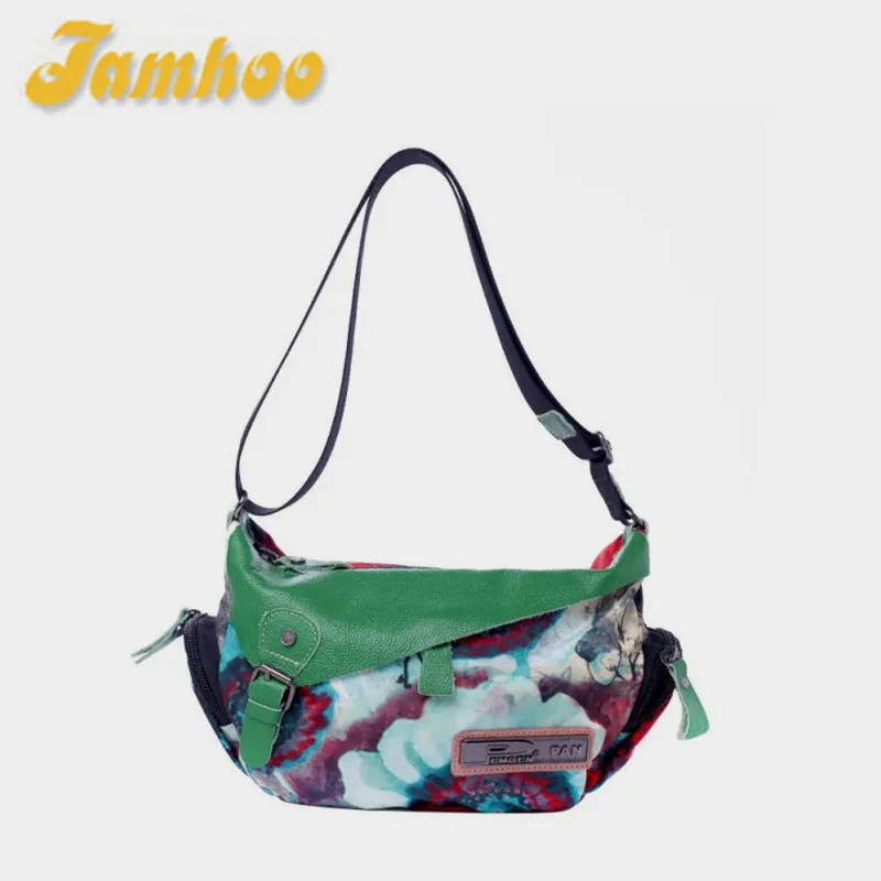Jamhoo New Canvas Leather Women Crossbody Bag Ethnic Style Female ...