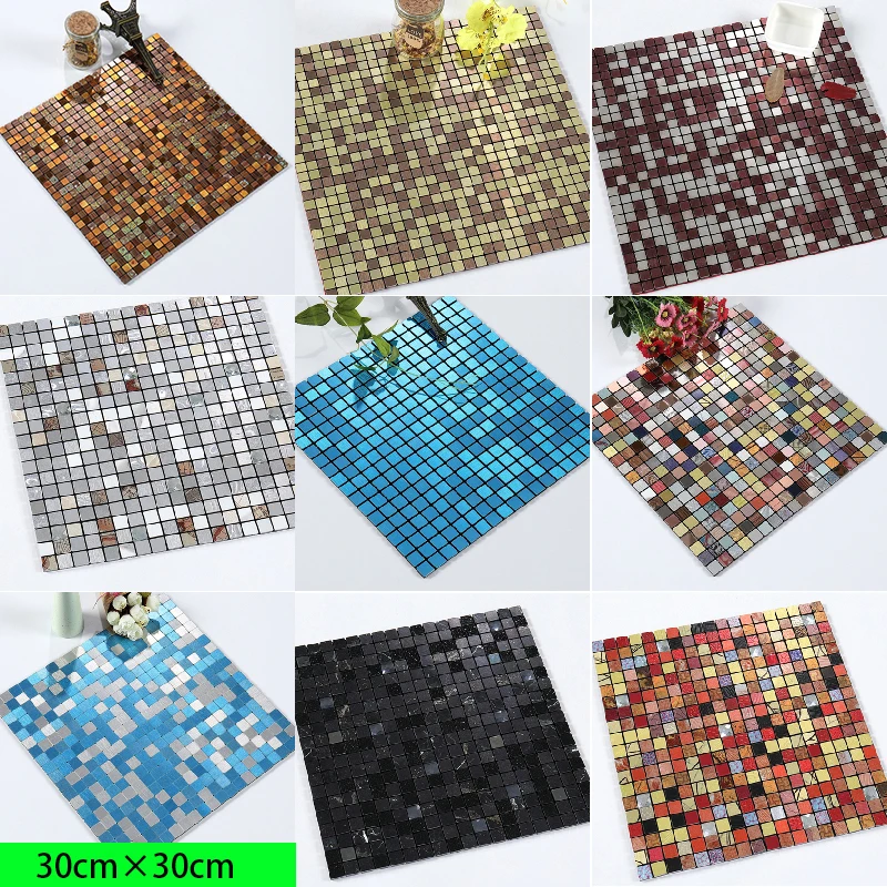 6Pcs-Set-30Cm-30Cm-Mosaic-Wall-Sticker-Oil-And-Waterproof-Peel-And ...