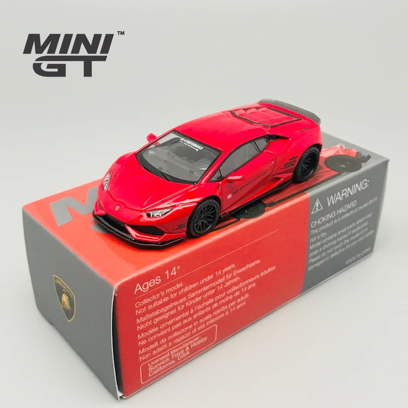 MINIGT1-64LB-WORKS-Huracan-Mavericks-Red-Alloy-Car-Model-375-Left ...