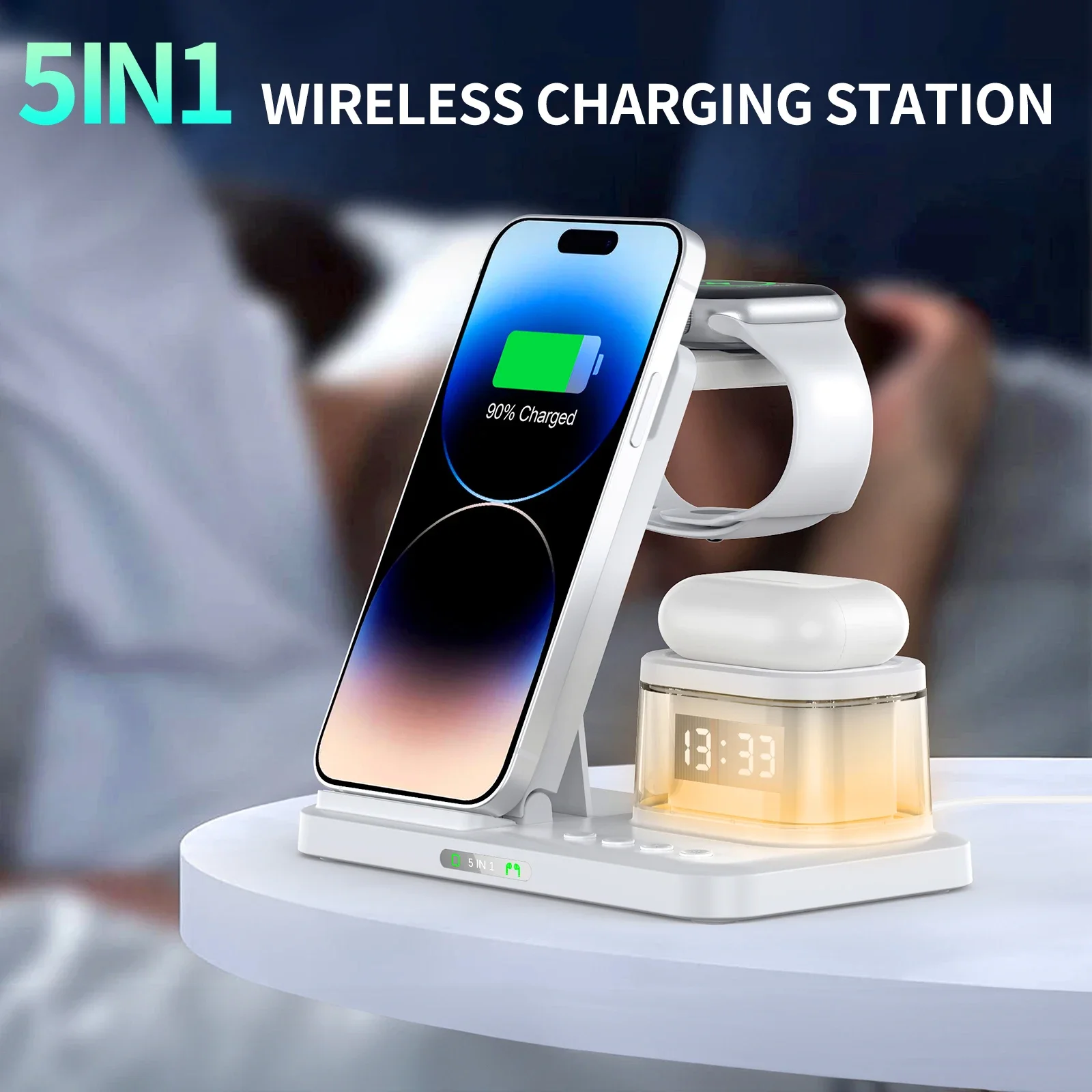 3-in-1-Wireless-Charger-Stand-Magnetic-For-iPhone-12-13-14-15-Fast ...