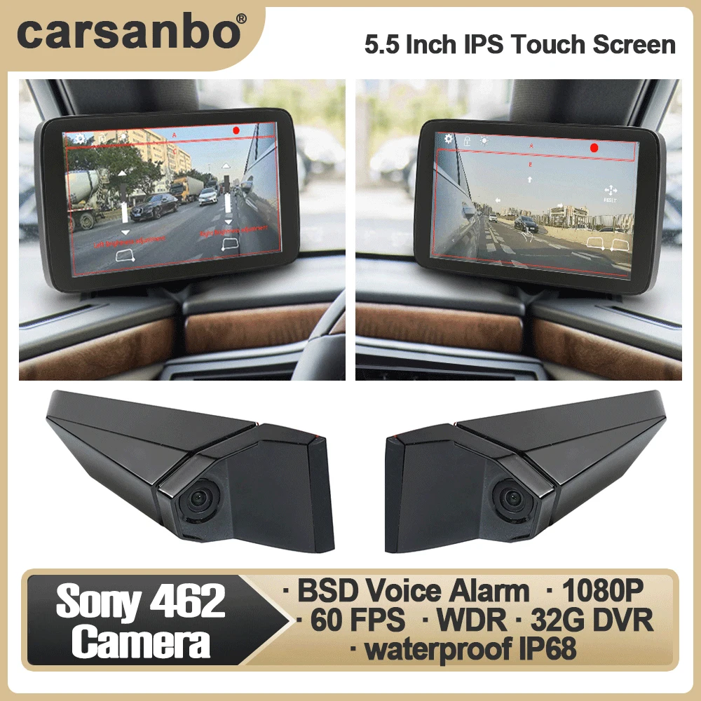 Digital-Side-View-Mirror-blind-spot-Camera-System-Car-5-5-inch-Monitor ...