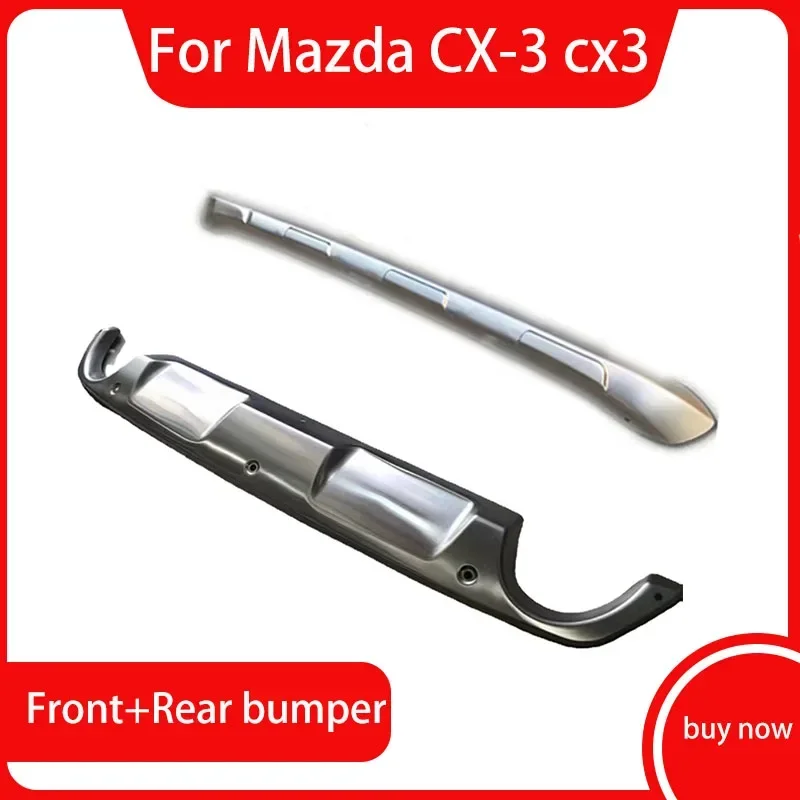 Protector-de-parachoques-delantero-y-trasero-de-acero-inoxidable-para-Mazda-CX-3-accesorios-de ...