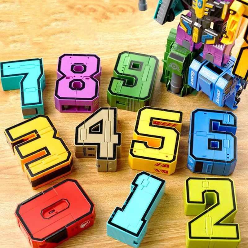 0-9-Educational-Assemble-Robots-Action-Figure-Transformation-Number ...