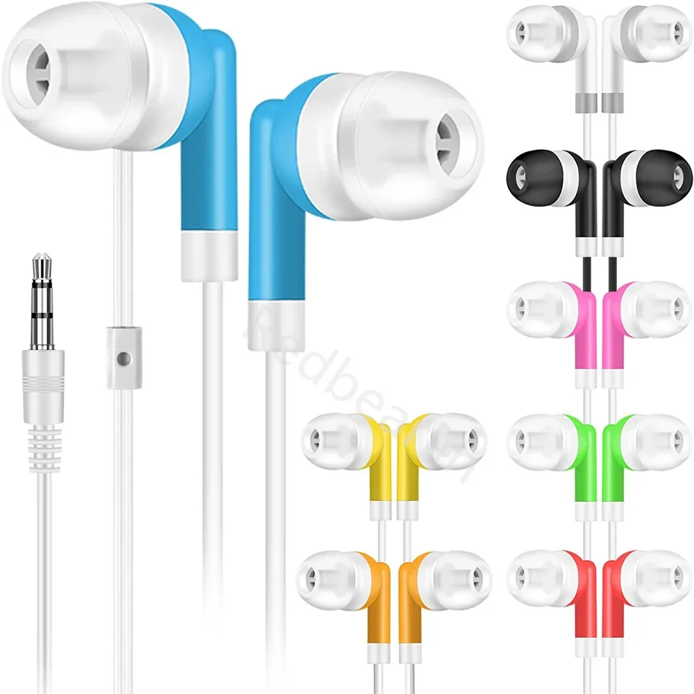 200pcs-Bulk-Earbud-Headphones-Multi-Colors-Perfect-for-School-Classroom ...
