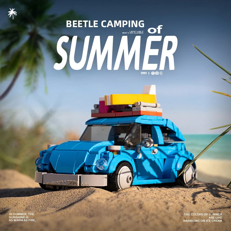 357PCS-Beetle-Camper-Building-Blocks-Outdoor-Camper-Model-Assembly ...