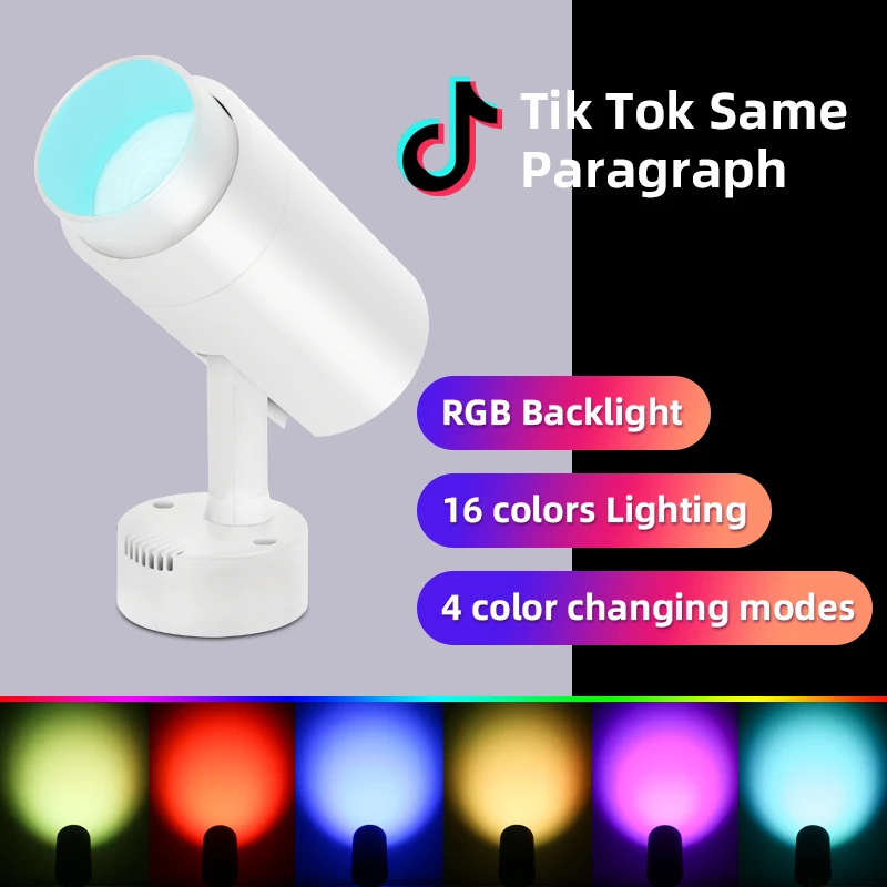 RGB Stage Spotlight LED Track Lamps Rail 16 Colors Party Light Remote ...