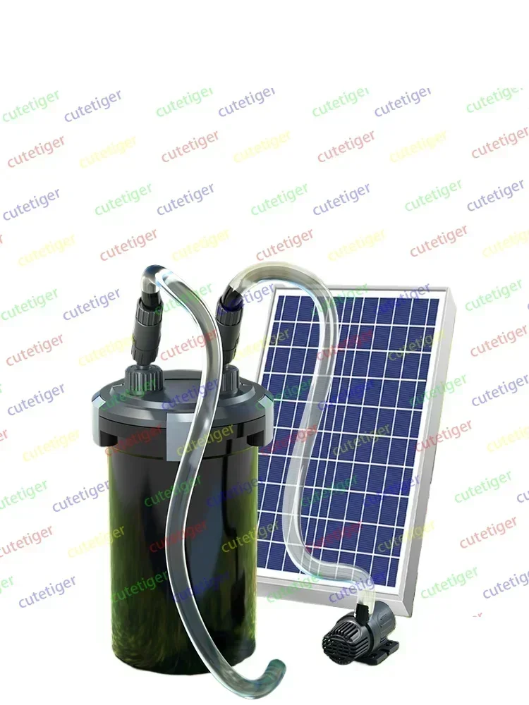 Solar-fish-pond-filter-low-pressure-outdoor-water-circulation-system ...