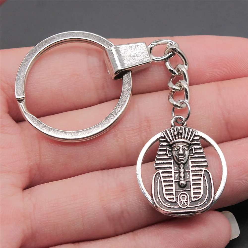 Dropshipping Men Keychain Vintage 2 Colors 23mm Double Sided Egyptian ...
