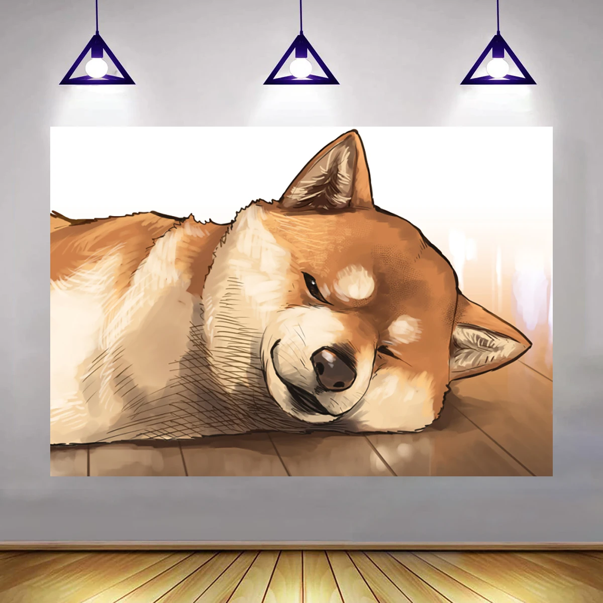 Sleeping-Akita-Dog-Puppy-Backdrop-Name-Custom-Theme-Photography-Living ...