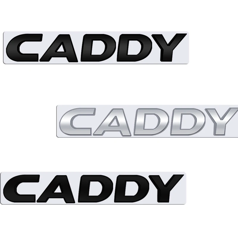 Brand-New-CADDY-Rear-Badge-Emblem-Chrome-Letter-Logo-Glossy-Black ...
