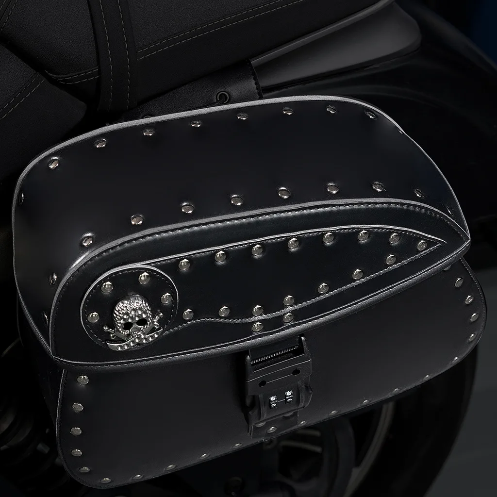 2025 Newest Universal Retro Motorcycle Side Bag Vintage Punk Motorbike ...