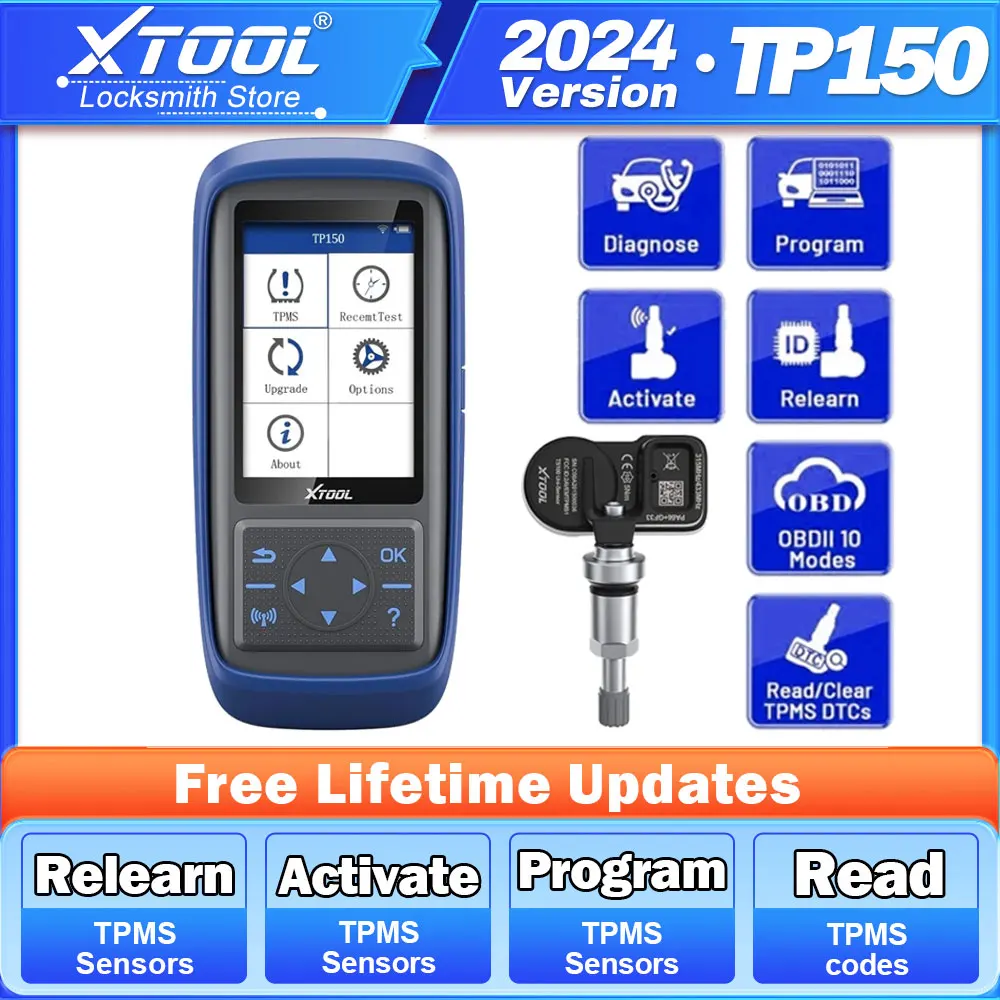 XTOOL-TP150-Tire-Pressure-Monitoring-System-Tire-Repair-Tools-OBD2-TPMS ...