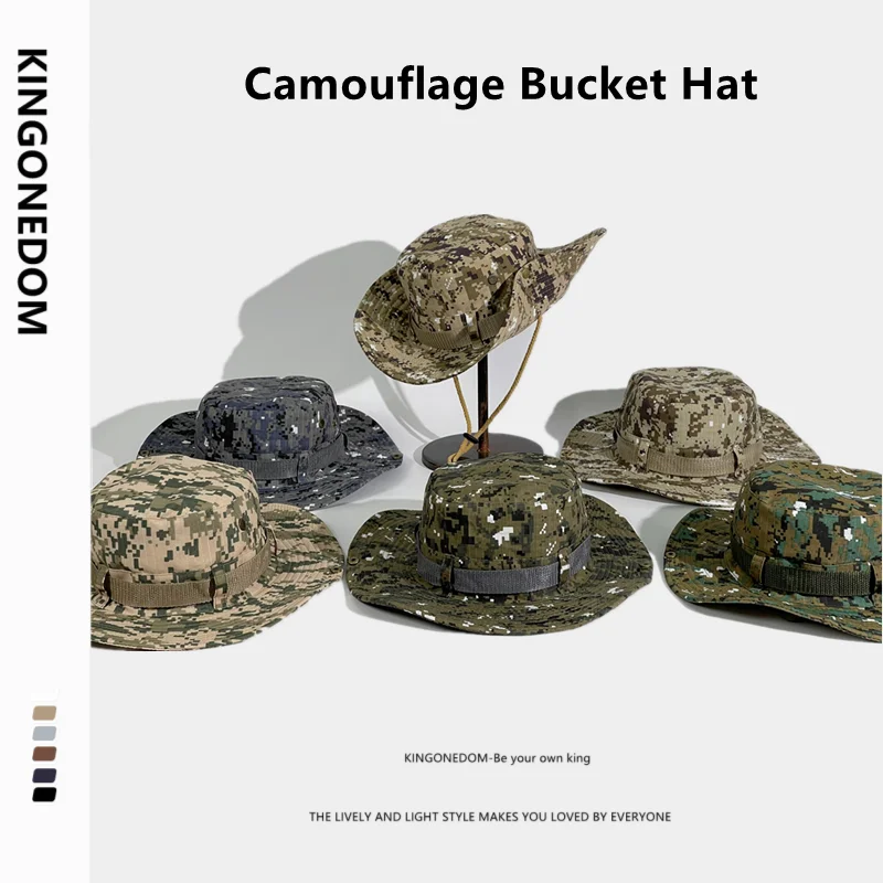 Men-s-Camping-Outdoor-Bucket-Hats-Digital-Camo-Fisherman-Hat-Jungle ...