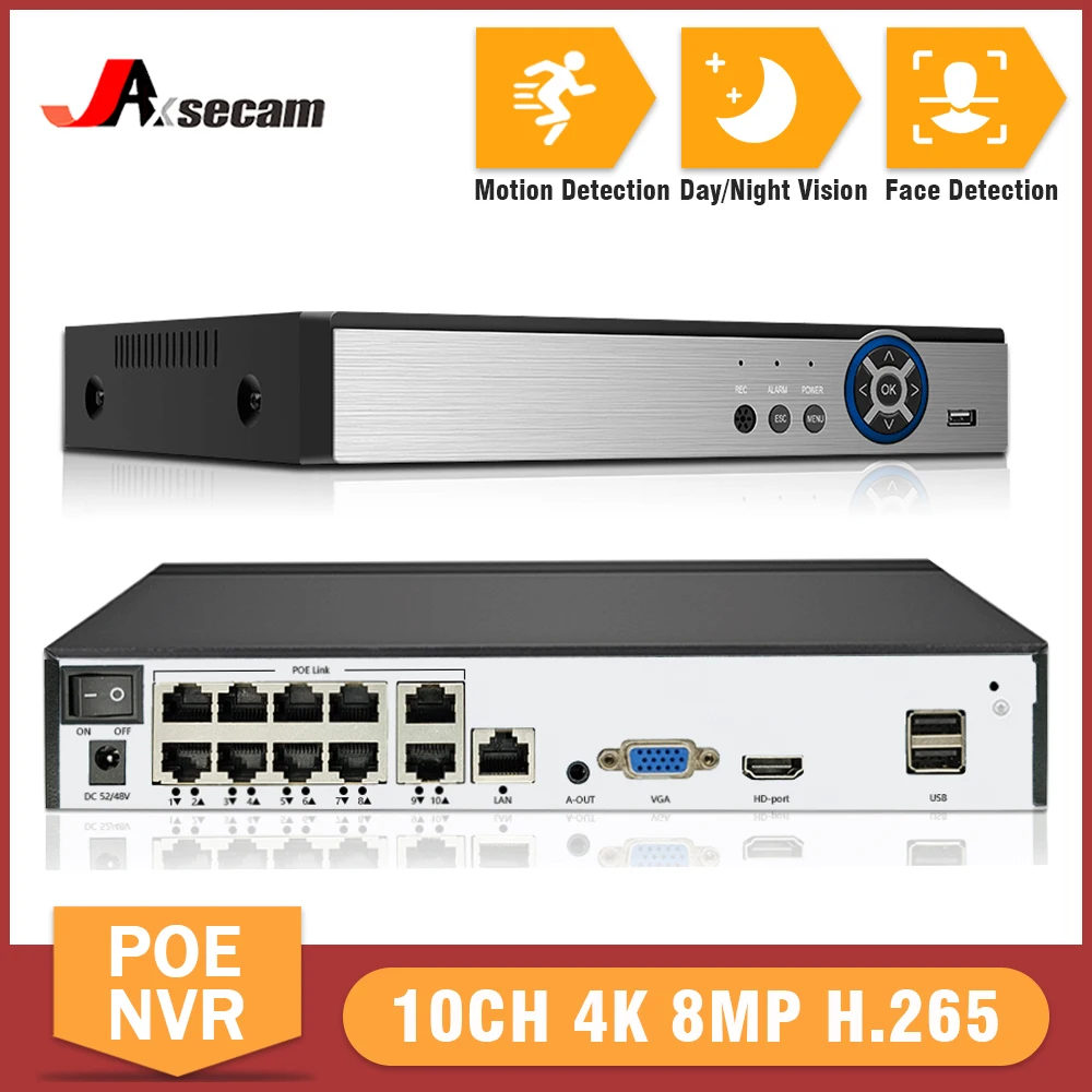 XMeye-4K-8MP-10CH-CCTV-Face-Networking-IP-Video-Recorder-Audio-Intercom ...