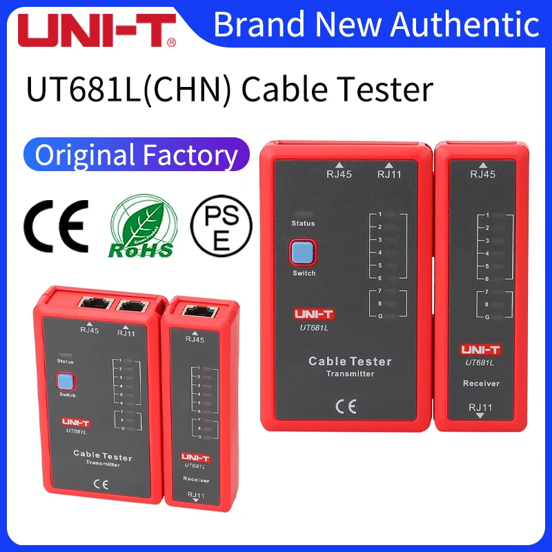 UNI T UT681L HDMI 케이블 테스터 추적기 LAN 자동 네트워크 LED 테스터 이더넷 전화 BNC HDMI 수리 도구 ...