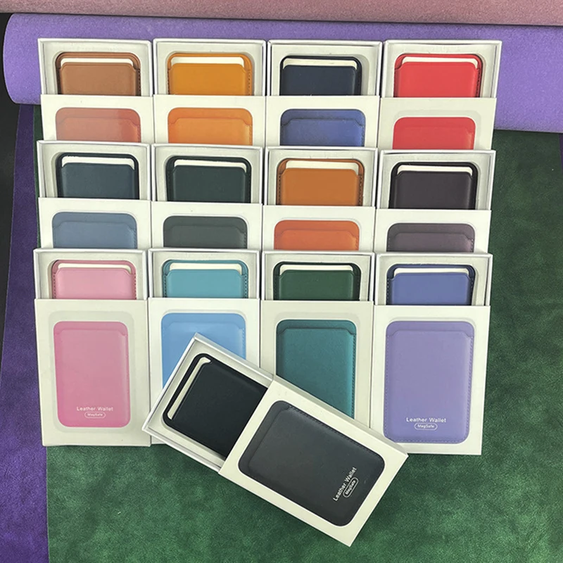 Cartera-magn-tica-de-cuero-para-Apple-Magsafe-funda-con-tarjetero-para ...