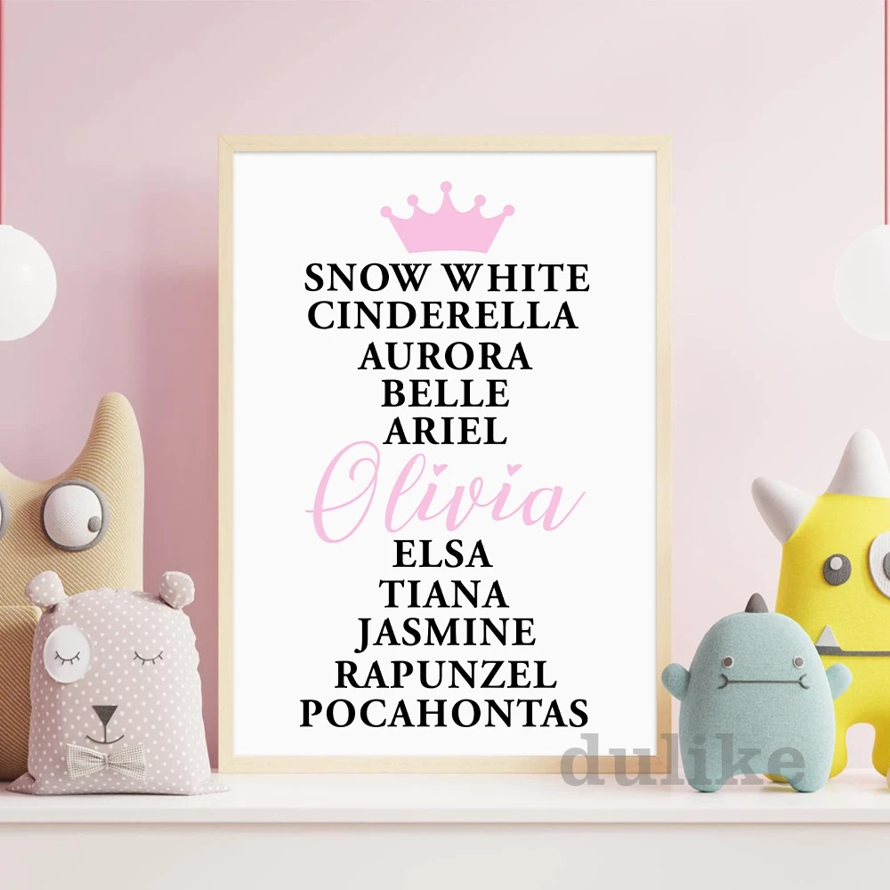 Princess Name On Canvas