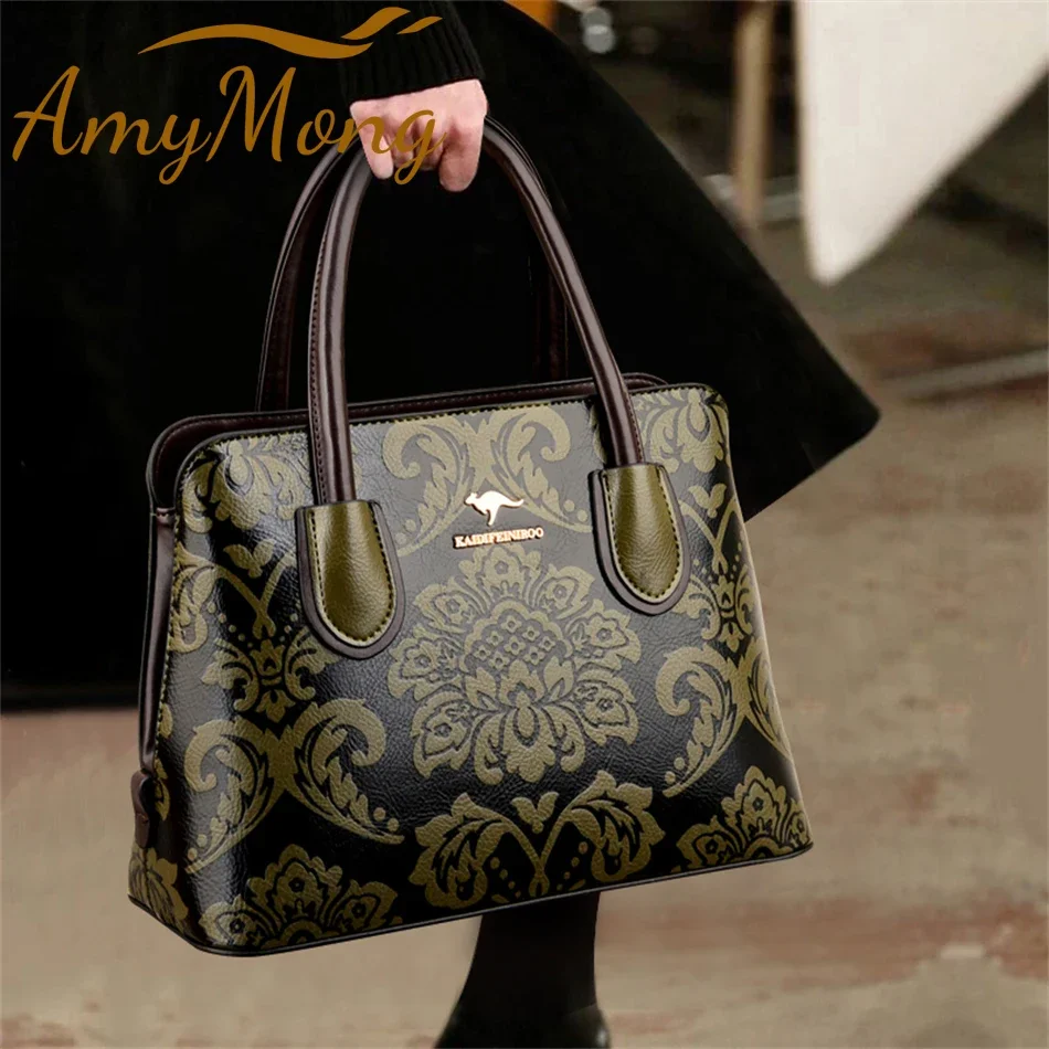 Flower-Pattern-Leather-Luxury-Designer-Handbags-Purses-Ladies-Shoulder ...
