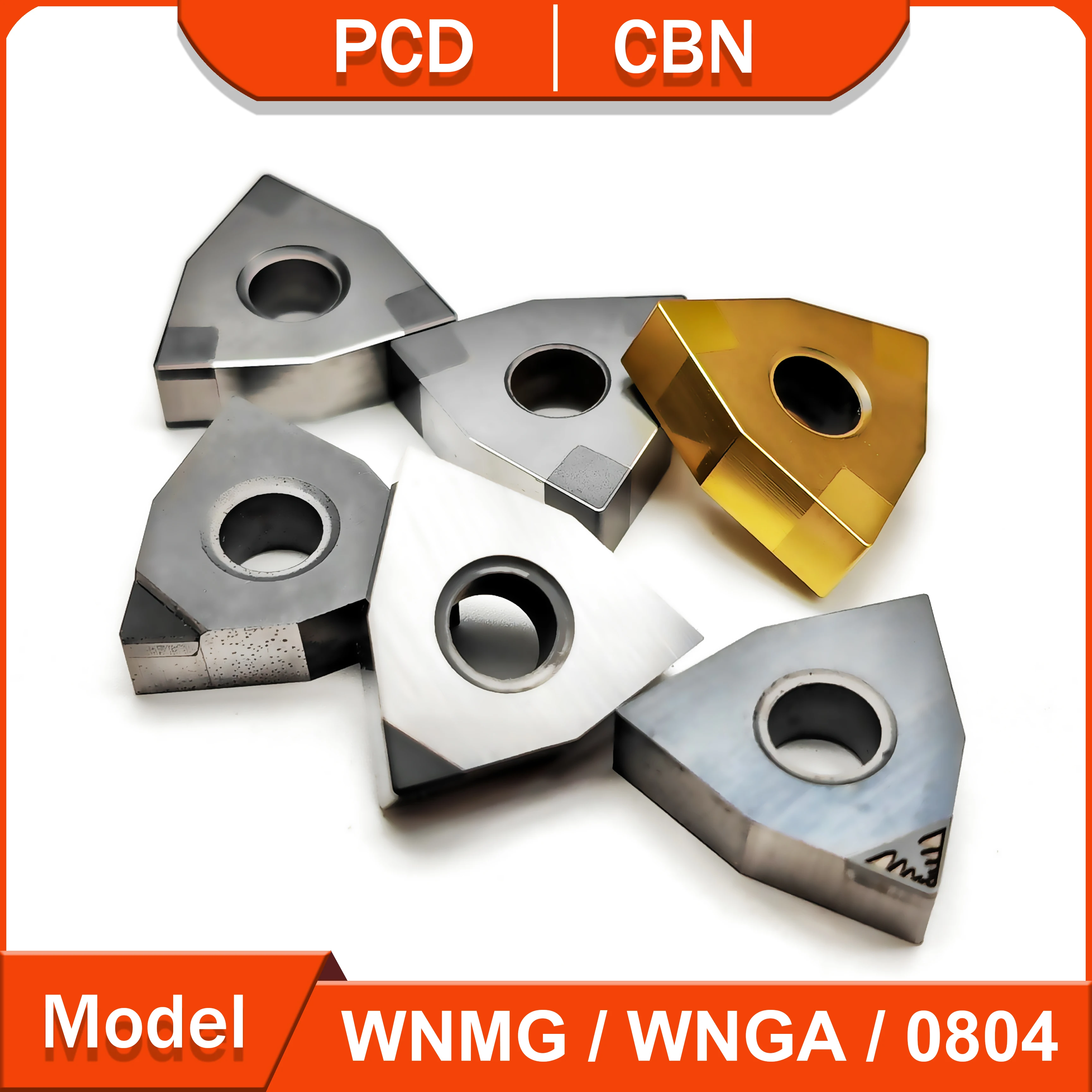 WNMG WNGA 080404 08 12터닝 PCD 공구는 알루미늄 구리 및 탄소 섬유에 사용되며 CBN 공구는 경강 가공에 ...
