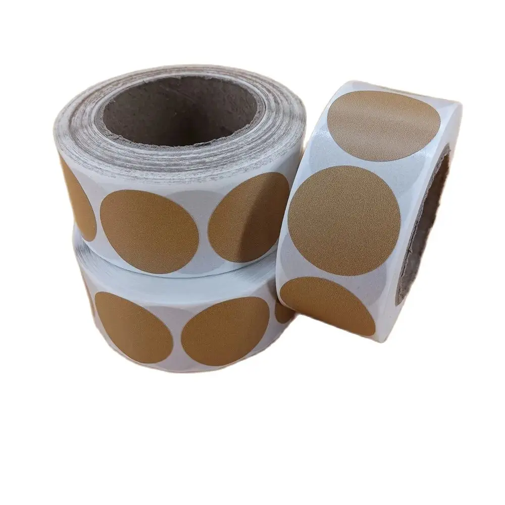 5cm 600stickers per roll, brown color round label stickers for thermal ...