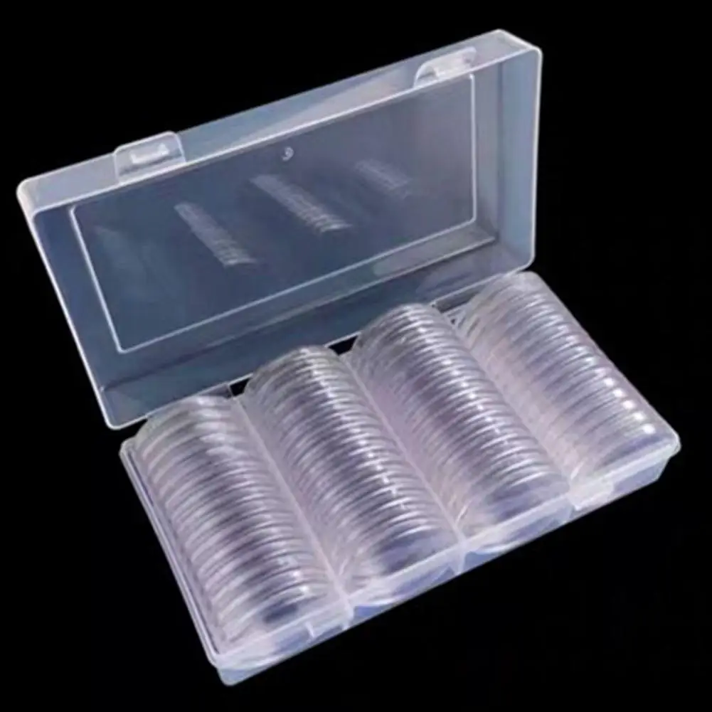 60Pcs-Set-41MM-Coins-Capsules-Cases-Portable-Coin-Holders-Reusable ...