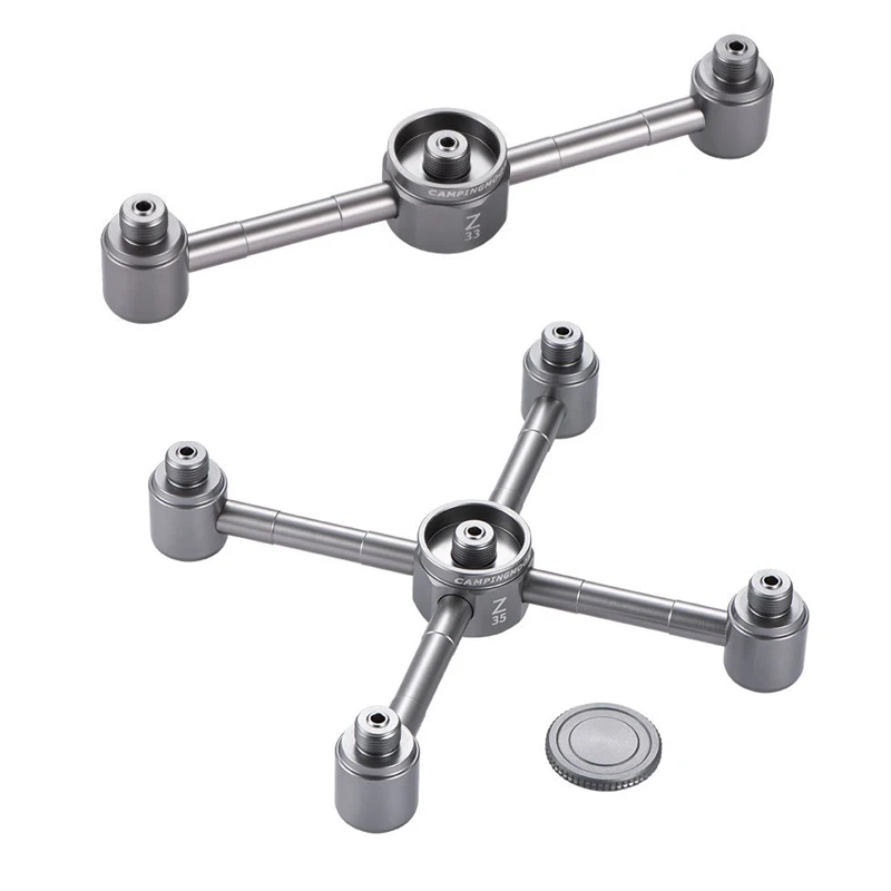 1 to 2/3/4 Adapter Aluminum Alloy Conversion Butane Alpine Gas Adapter ...