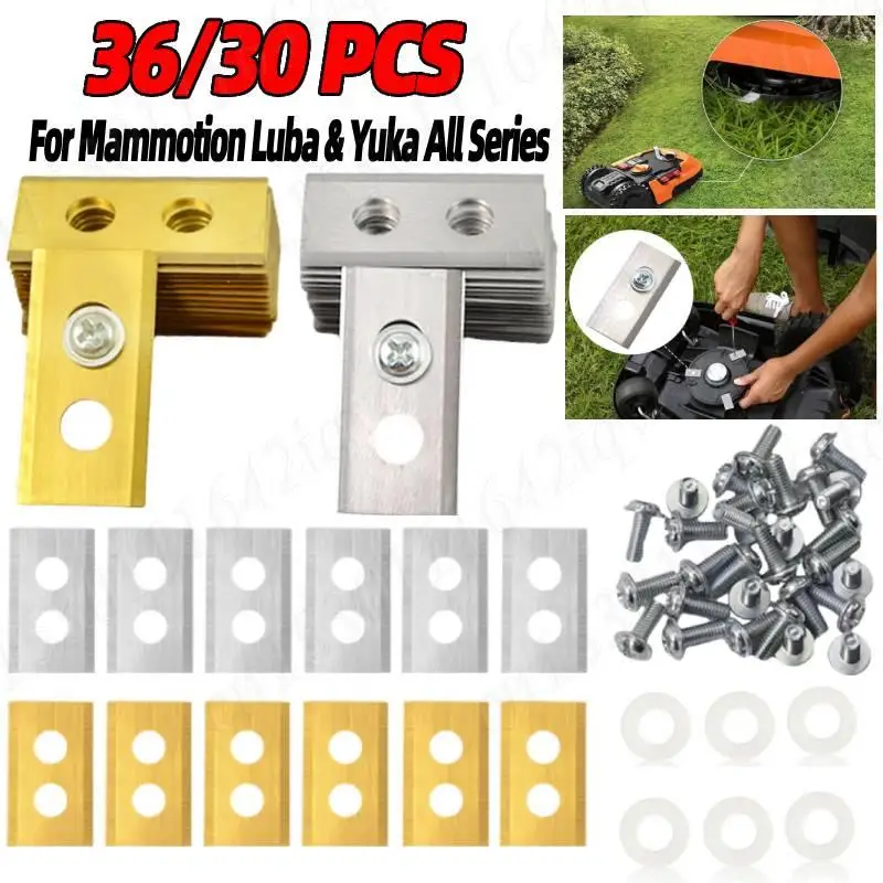 36/30Pcs Double Hole Mower Blades Thick Cutting Blade Wear Resist ...