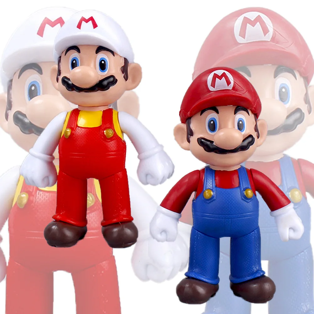12.5cm Super Mario Bros Anime Figure Toys Cake Decoration Game Mario ...