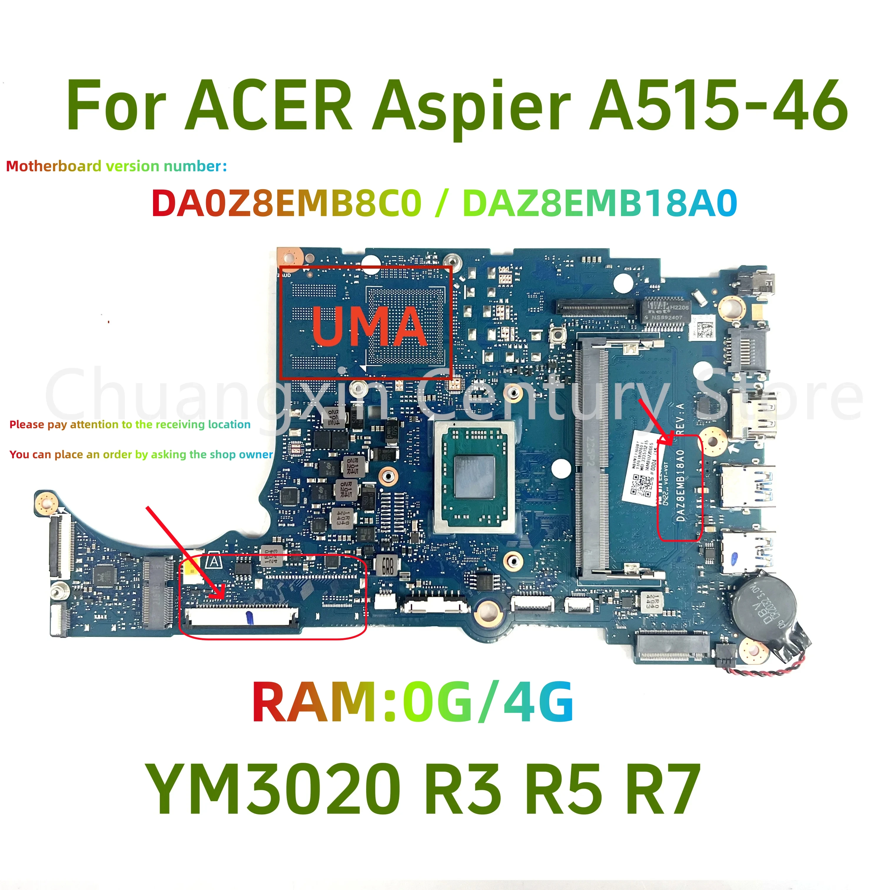 DA0Z8EMB8C0 DAZ8EMB18A0 motherboard suitable for laptop motherboard ...