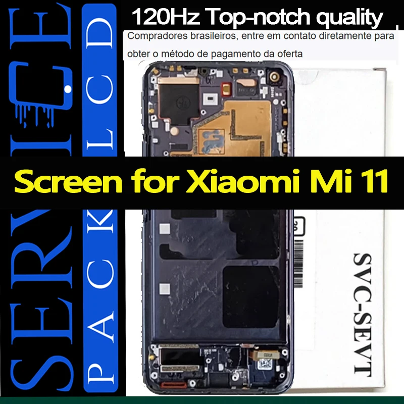 6.81" Original 120Hz AMOLED For Xiaomi Mi 11 LCD Display Touch Screen ...