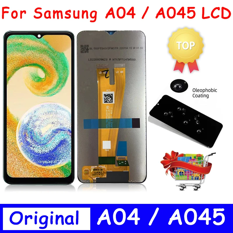 Pantalla LCD Original de 6,5 pulgadas para Samsung Galaxy A04, montaje de digitalizador con ...