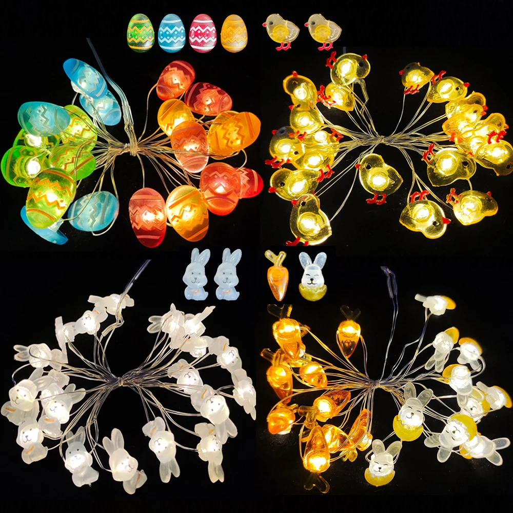2M-20Led-Easter-String-Light-Easter-Eggs-Rabbit-Carrot-Fairy-Light ...