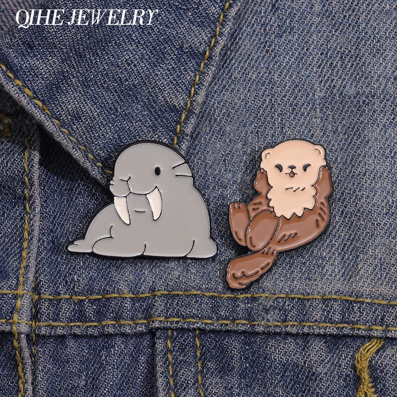 Animal-Brooches-Enamel-Pin-Whale-Shark-Cat-Octopus-Badges-Hats ...