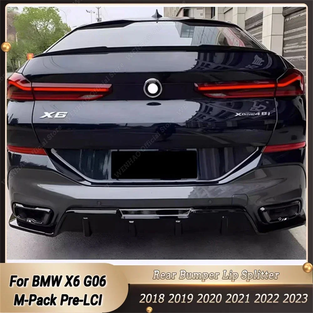 Car-Rear-Bumper-Lip-Diffuser-Rear-Side-Splitters-Spoiler-ABS-Gloss ...